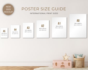 Wall Art Size Guide Frame Size Guide Comparison Chart - Etsy