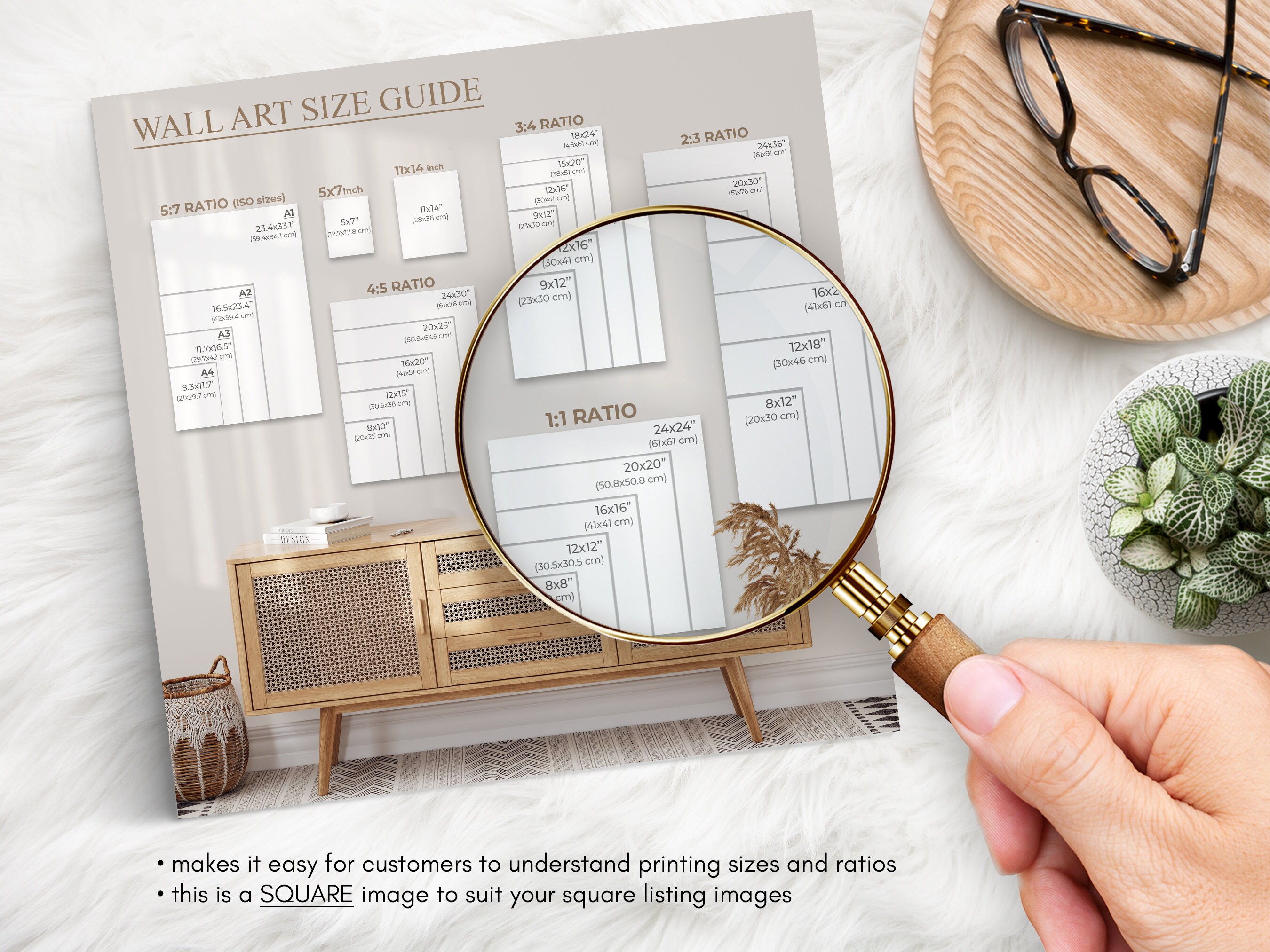 Frame Size Guide Wall Art Size Guide Comparison Chart - Etsy