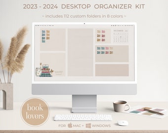 TROPICAL Themed Desktop Organizer Wallpaper 2023 2024 With Folder Icons ...