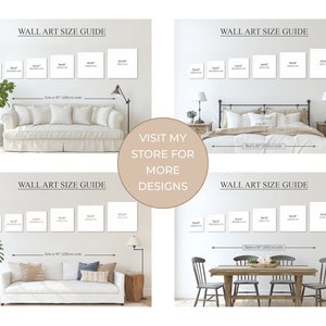 Square Frame Size Guide, Wall Art Size Guide, Comparison Chart, Poster ...