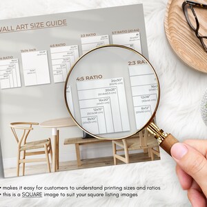 Wall Art Size Guide, Frame Size Guide, Comparison Chart, Poster Size ...
