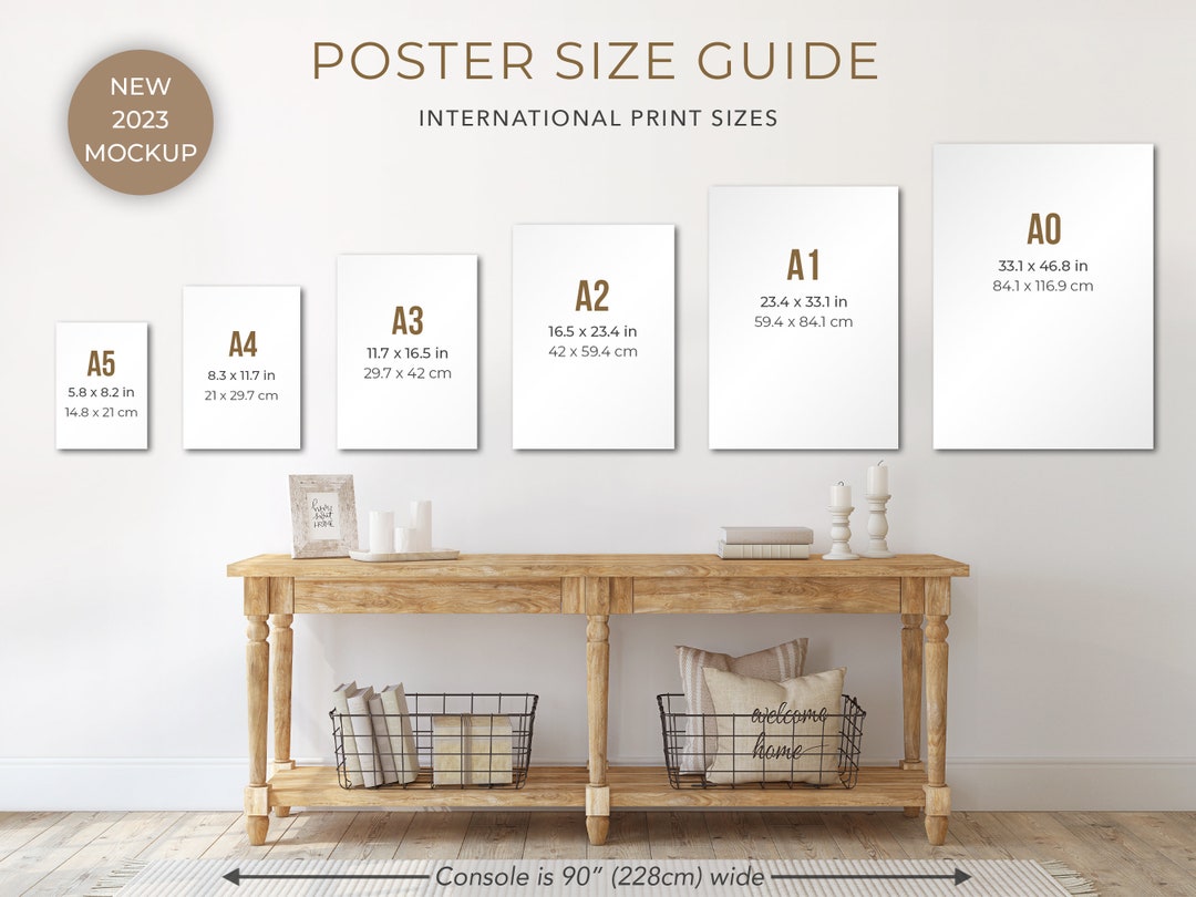 Wall Art Size Guide, Frame Size Guide, Comparison Chart, Poster Size ...