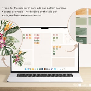 TROPICAL Themed Desktop Organizer Wallpaper 2023 - 2024 With Folder ...