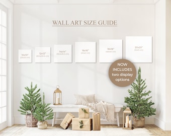 Square Frame Size Guide, Wall Art Size Guide, Comparison Chart, Poster ...