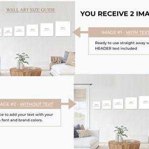 Square Frame Size Guide, Wall Art Size Guide, Comparison Chart, Poster ...