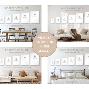 Wall Art Size Guide, Frame Size Guide, Comparison Chart, Poster Size ...