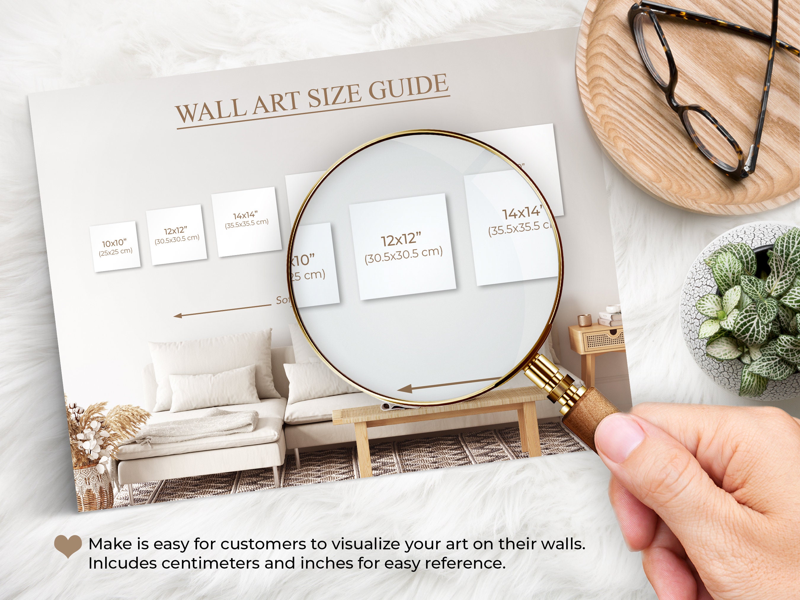 Square Frame Size Guide Wall Art Size Guide Comparison - Etsy