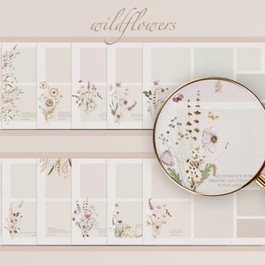 WILDFLOWERS Themed Desktop Organizer Wallpaper 2024 - 2025 With Folder ...