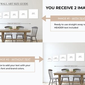 Square Frame Size Guide, Wall Art Size Guide, Comparison Chart, Poster ...