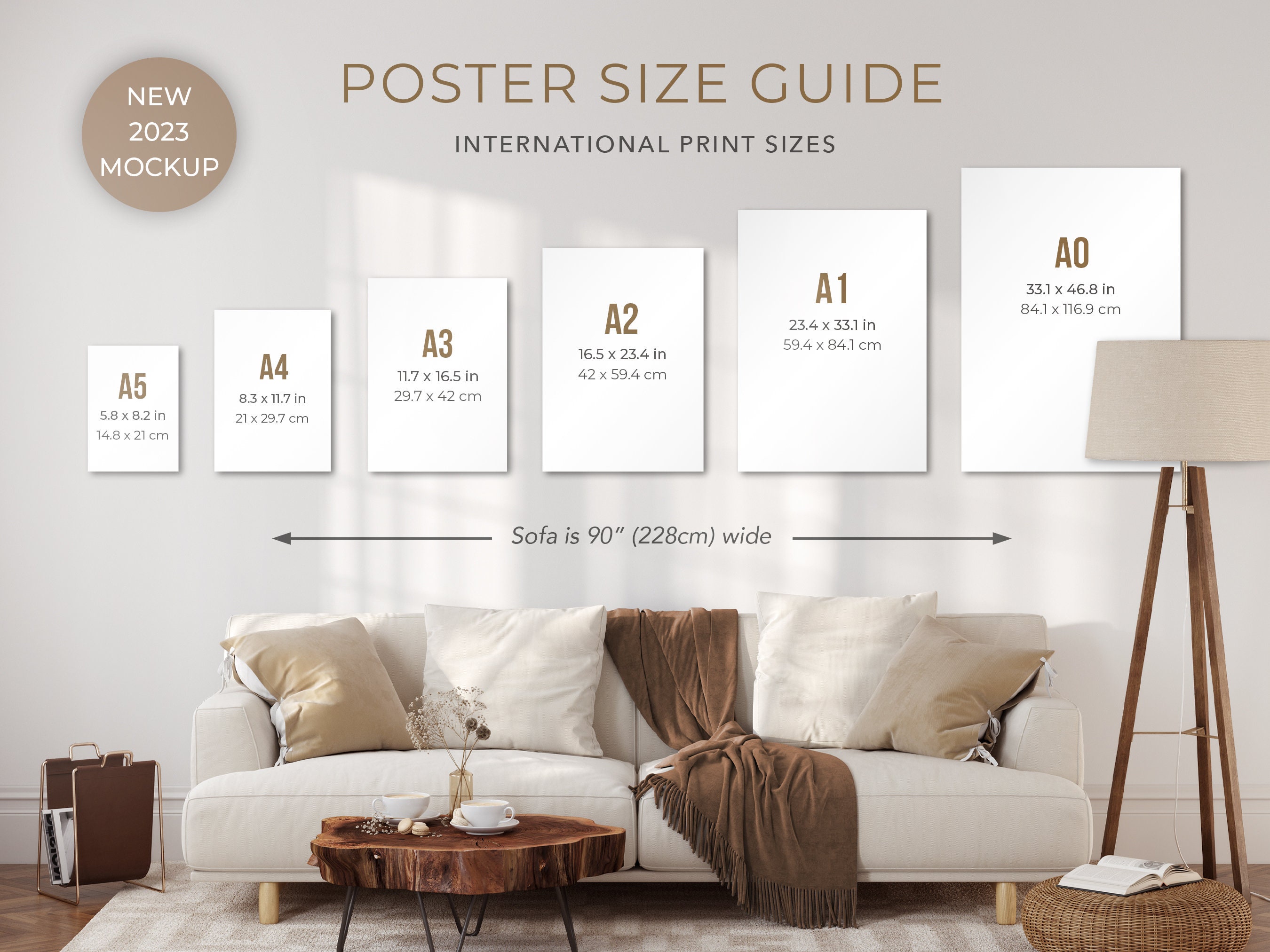 Wall Art Size Guide Frame Size Guide Comparison Chart Etsy Singapore