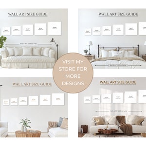 Square Frame Size Guide, Wall Art Size Guide, Comparison Chart, Poster ...