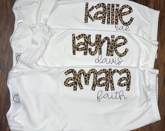 Leopard Print Baby Baby Gown - Etsy