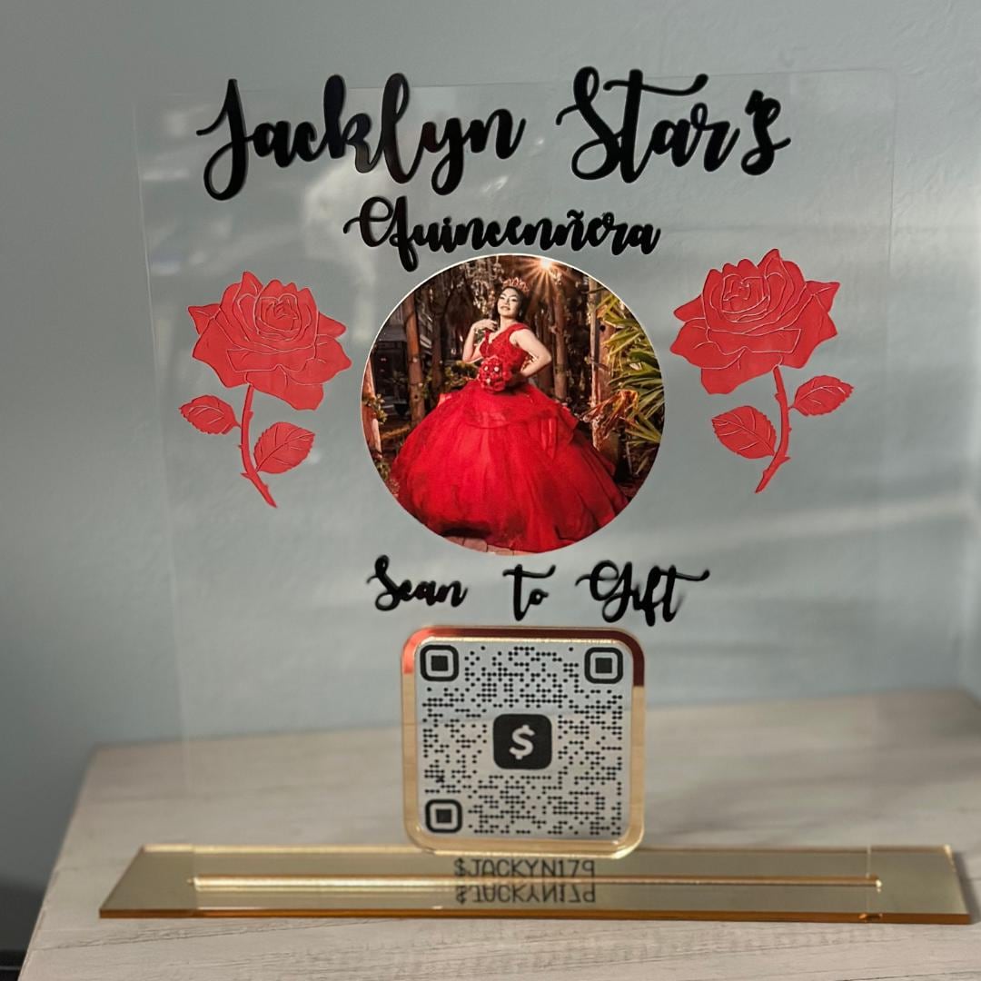 Scan to Gift | Quinceñera QR Code Sign | Party Sign | Payment Sign | QR ...