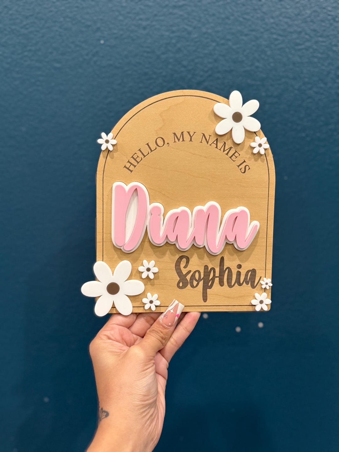 Hello My Name is Sign| Custom Wood Sign| Baby Name Reveal| Hello ...