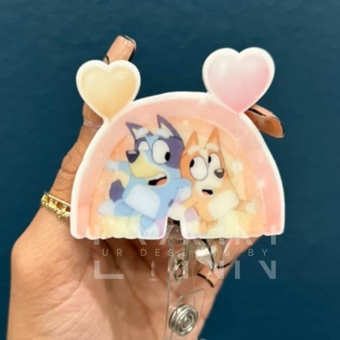 Rainbow Bluey and Bingo Inspired Badge Reel | Rainbow Bluey and Bingo ...