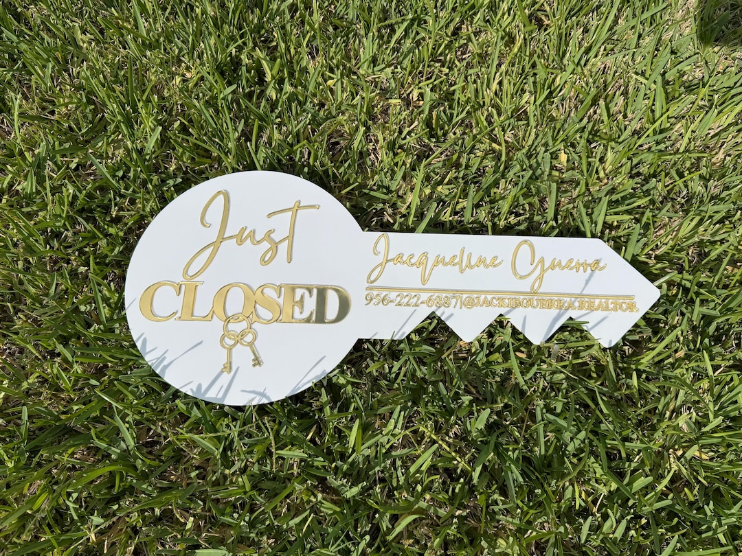 Just Closed Personalized Realtor Key | Closing Realty | Luxury Realtor ...