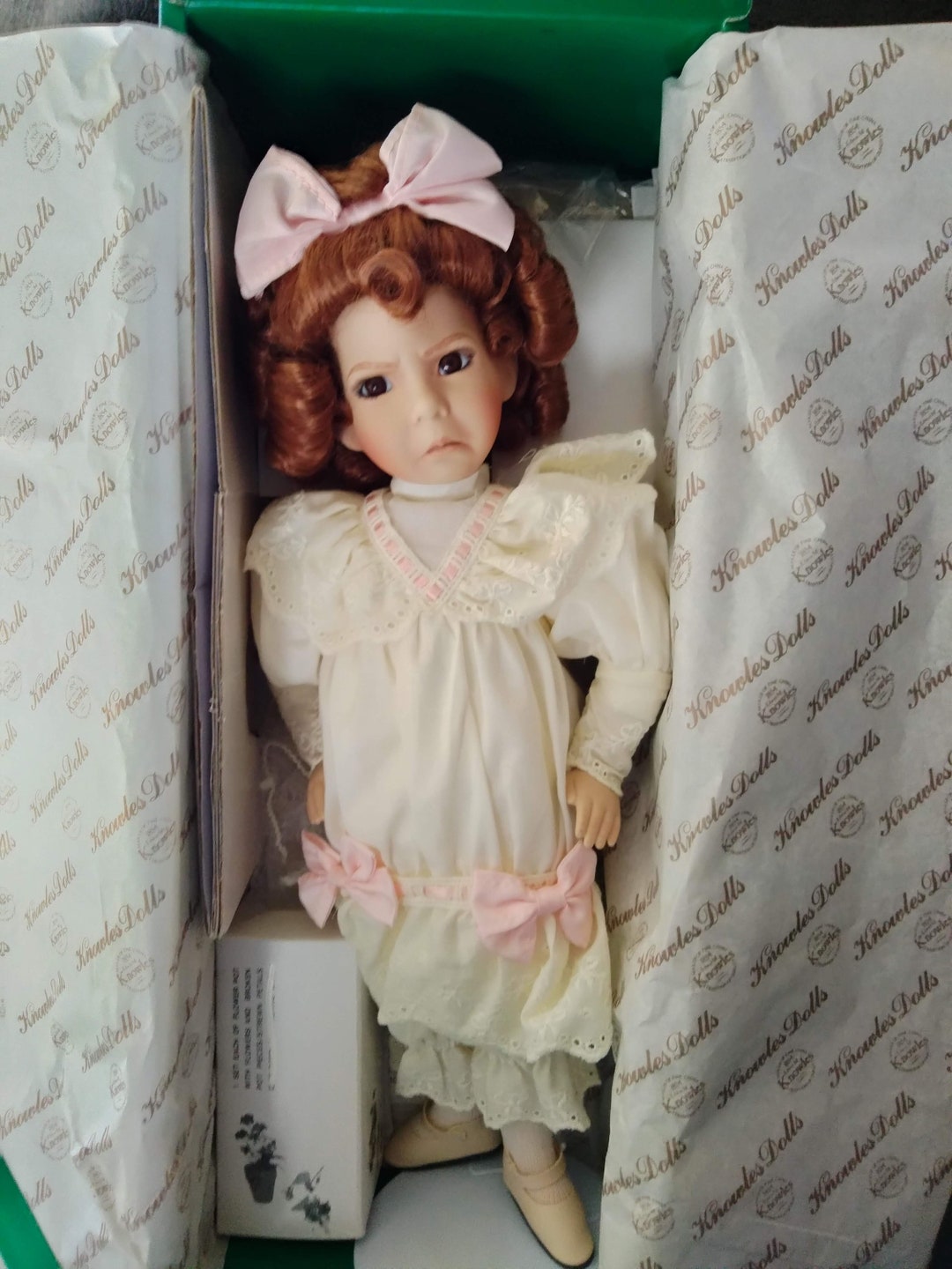 Edwin M Knowles Little Girl With a Curl Porcelain Doll - Etsy