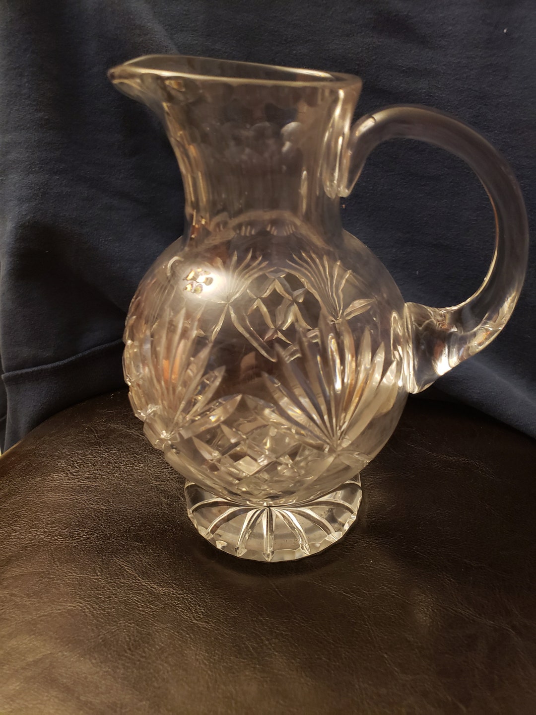 Vintage Glass Water Pitcher - Etsy