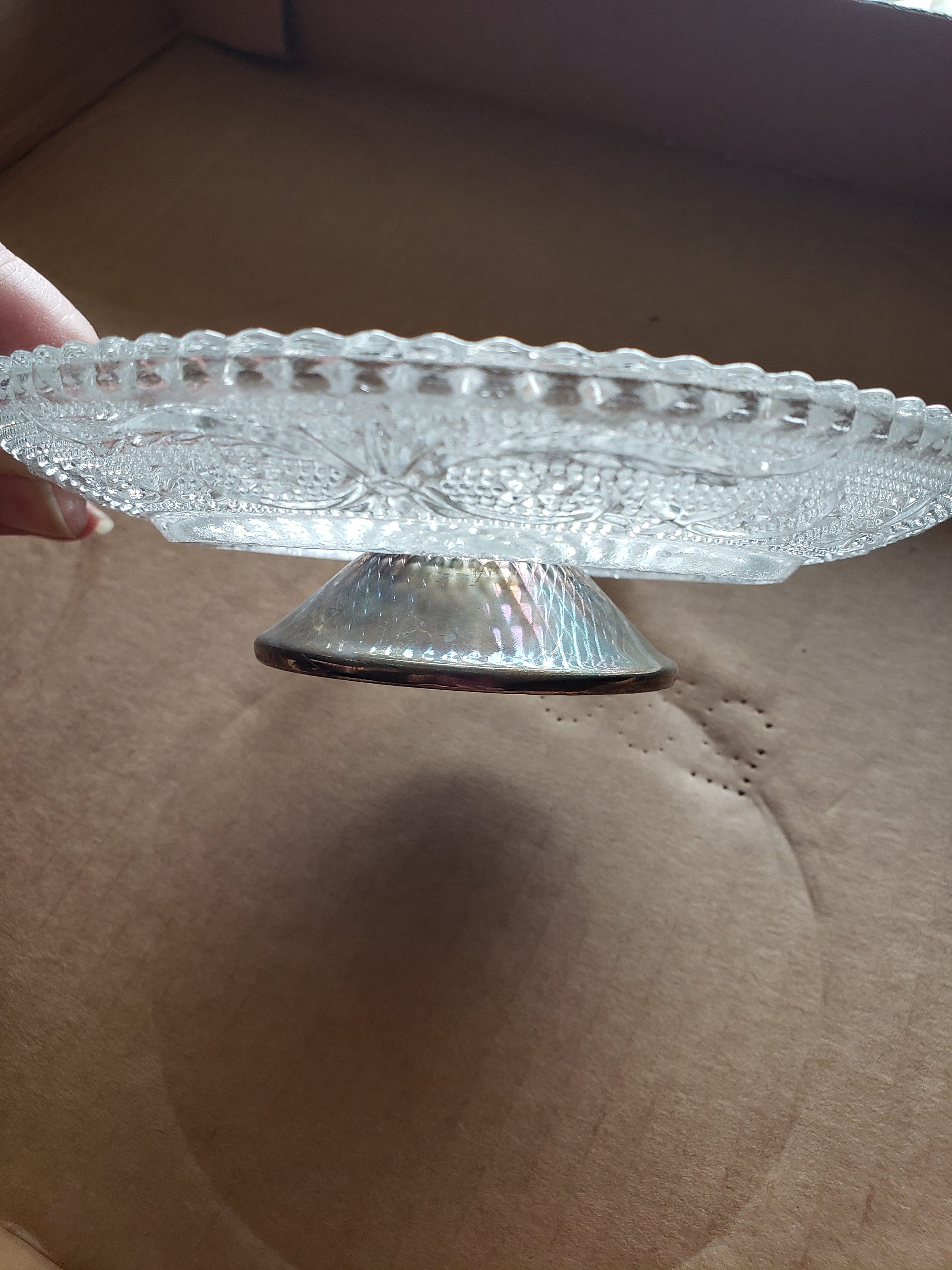 Clear Glass 5.75 Round Dish - Etsy UK