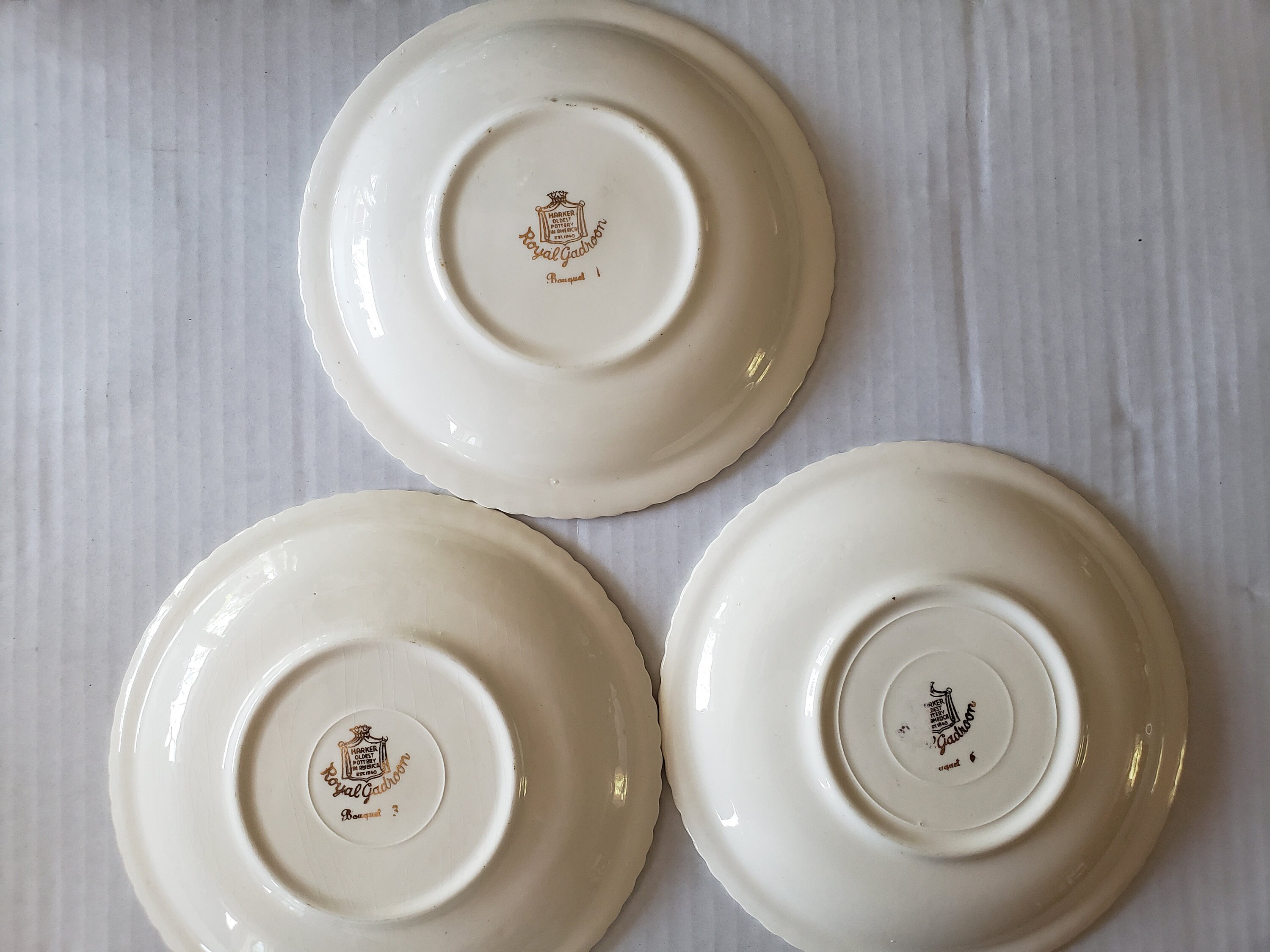 Royal Gadroon Bouquet Saucers - Etsy