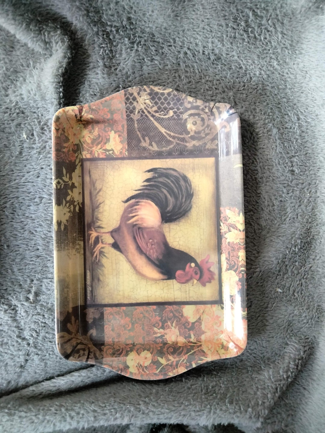 Small Melamine Tray With Rooster Decor by Kay Dee Designs - Etsy