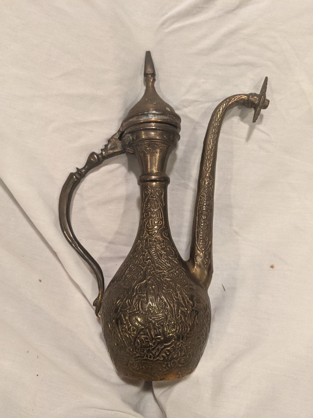 Vintage Coffee Pot Brass Middle Eastern Arabic Bedouin Style - Etsy
