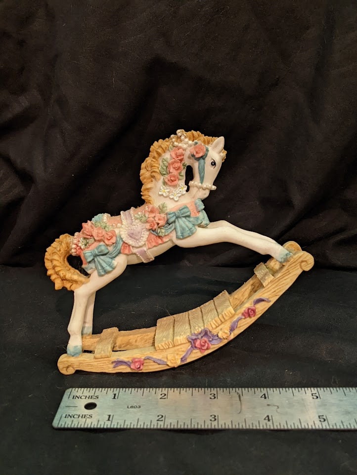 Resin Rocking Horse Figurine - Etsy