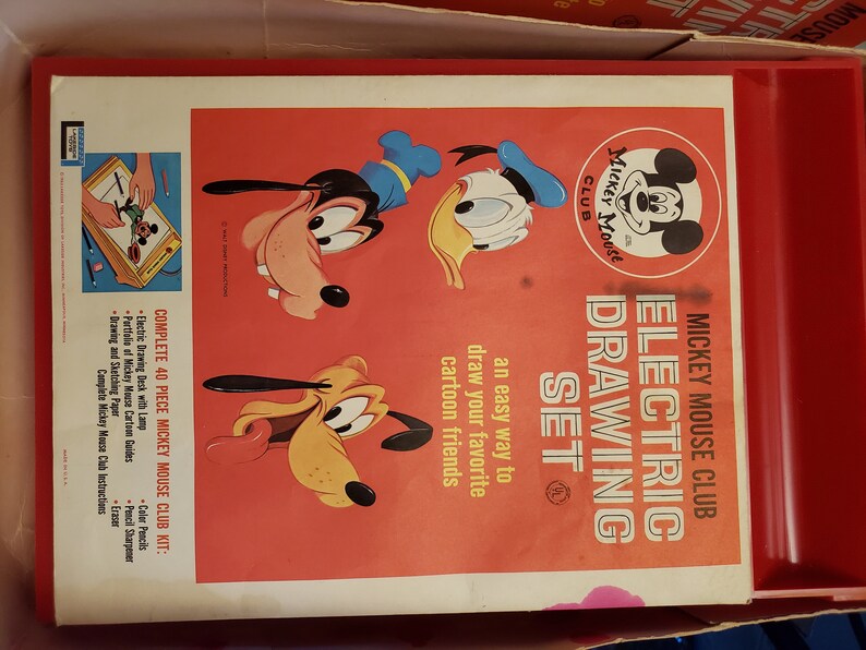 Mickey Mouse Electric Drawing Set - Etsy