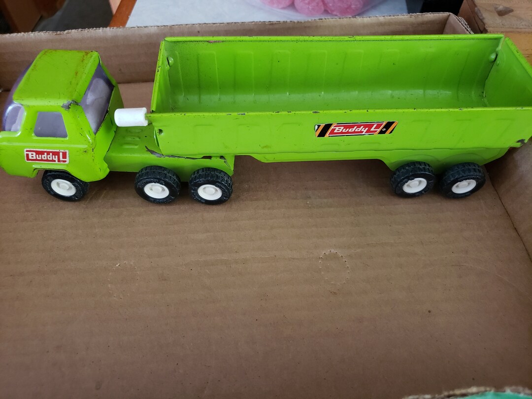 Vintage Green Semi & Trailer - Etsy