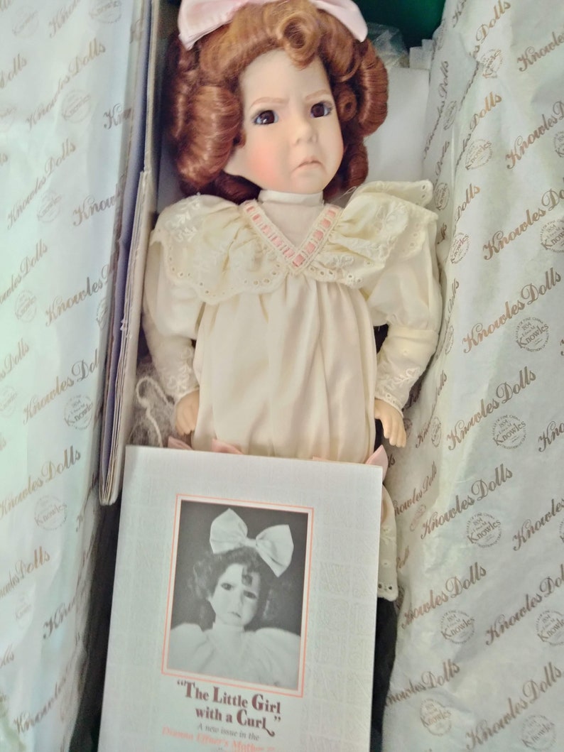 Edwin M Knowles Little Girl With a Curl Porcelain Doll - Etsy