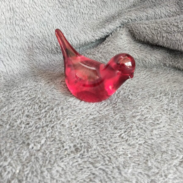 Red Glass Birds - Etsy