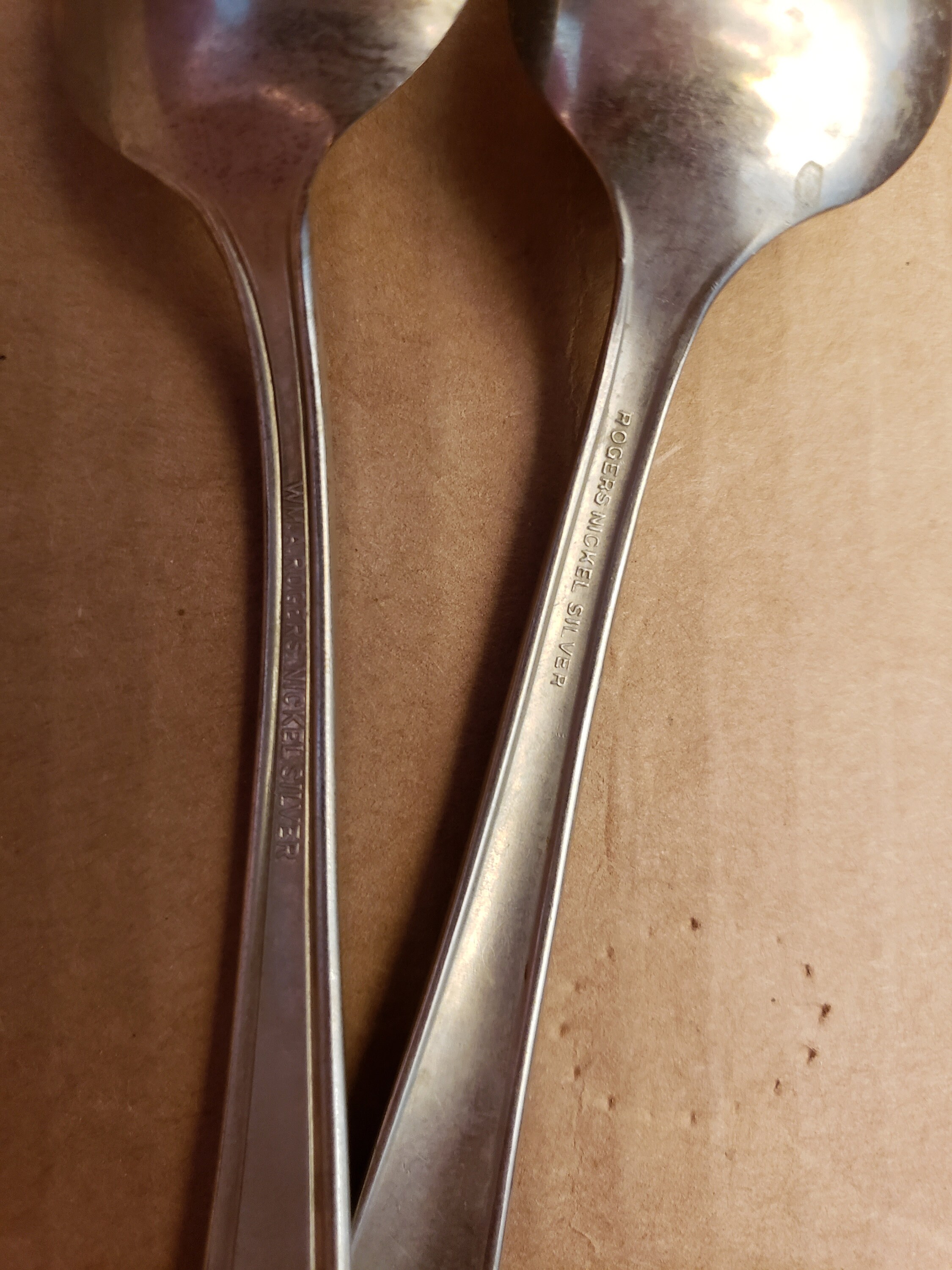 Vintage Spoon Roger Nickel Silver Spoons - Etsy