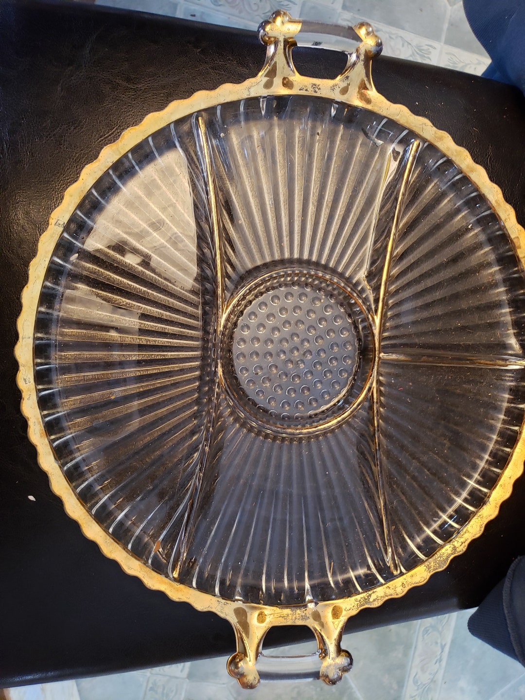 Vintage Glass Vegetable Tray - Etsy