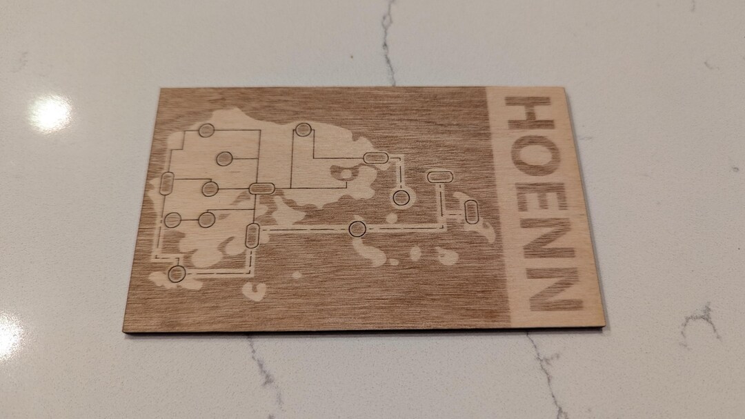 Pokemon - Map of Hoenn Region on Wood - Etsy
