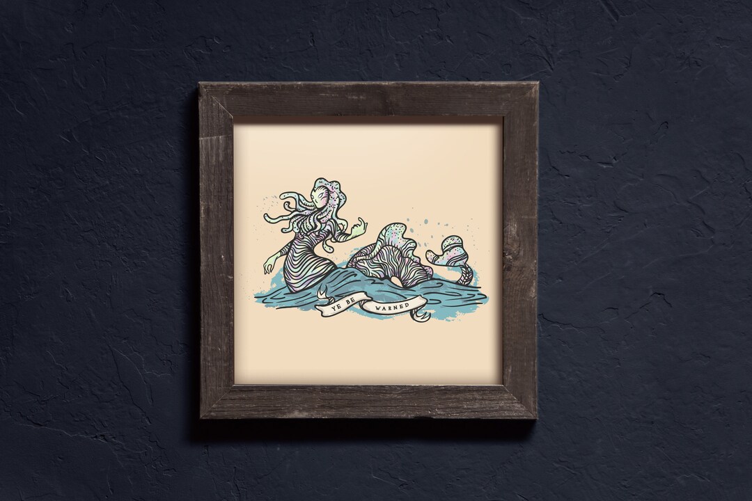 Mermaid Lustre Print / Ello BEASTIE Art Print - Etsy UK