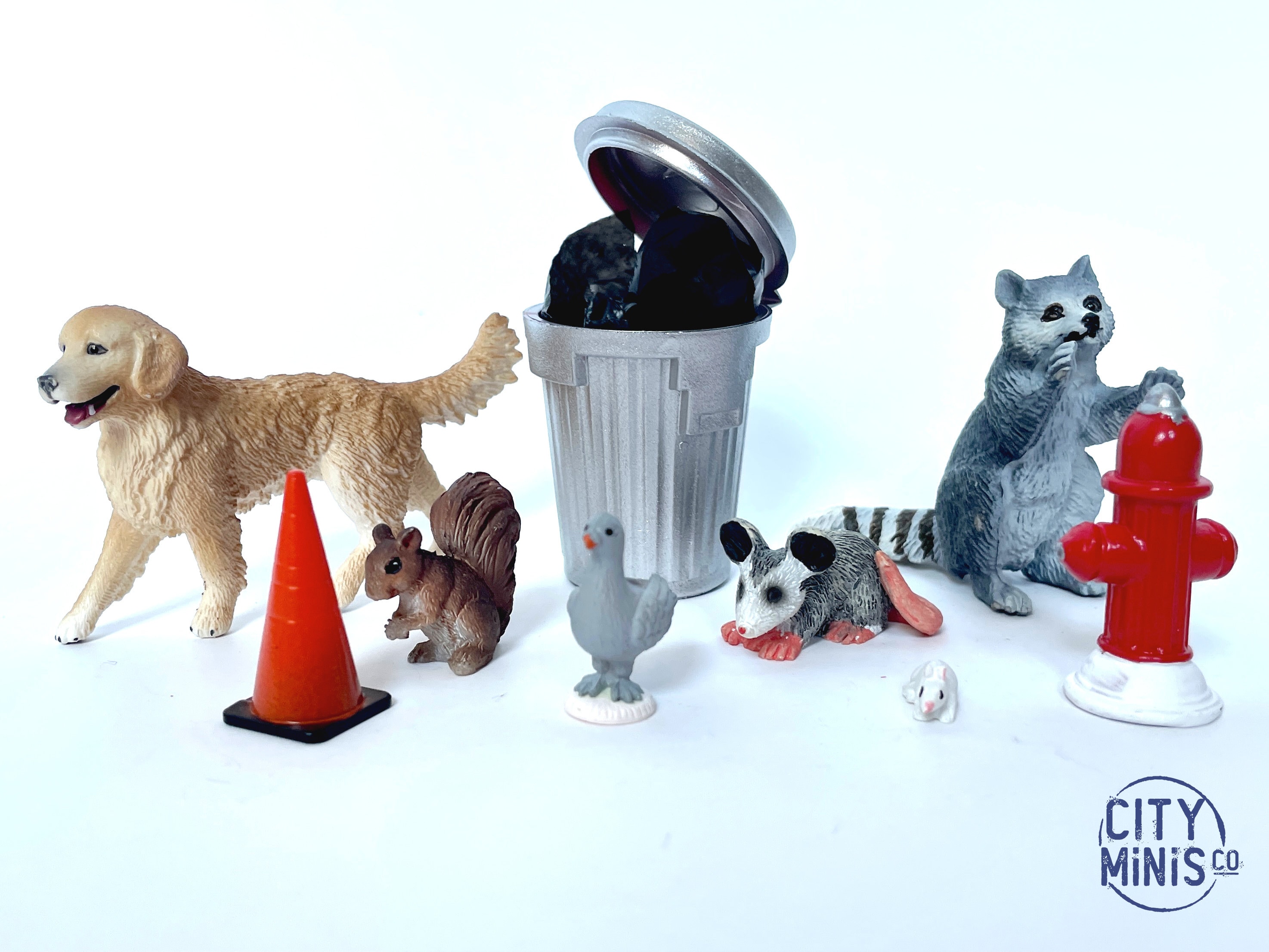 City Mini Dog Pack - Terrarium Miniature Animals Fairy Garden Figurines ...