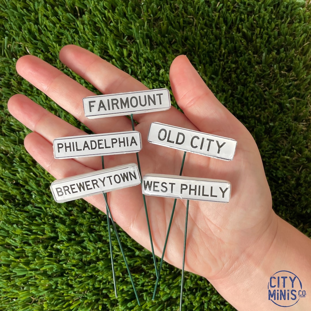 Philadelphia Street Sign Plant Stake - Philly Neighborhoods Street Sign ...