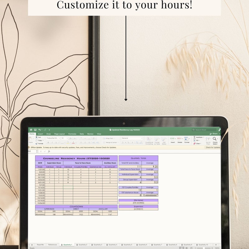 Therapist Excel Template - Etsy