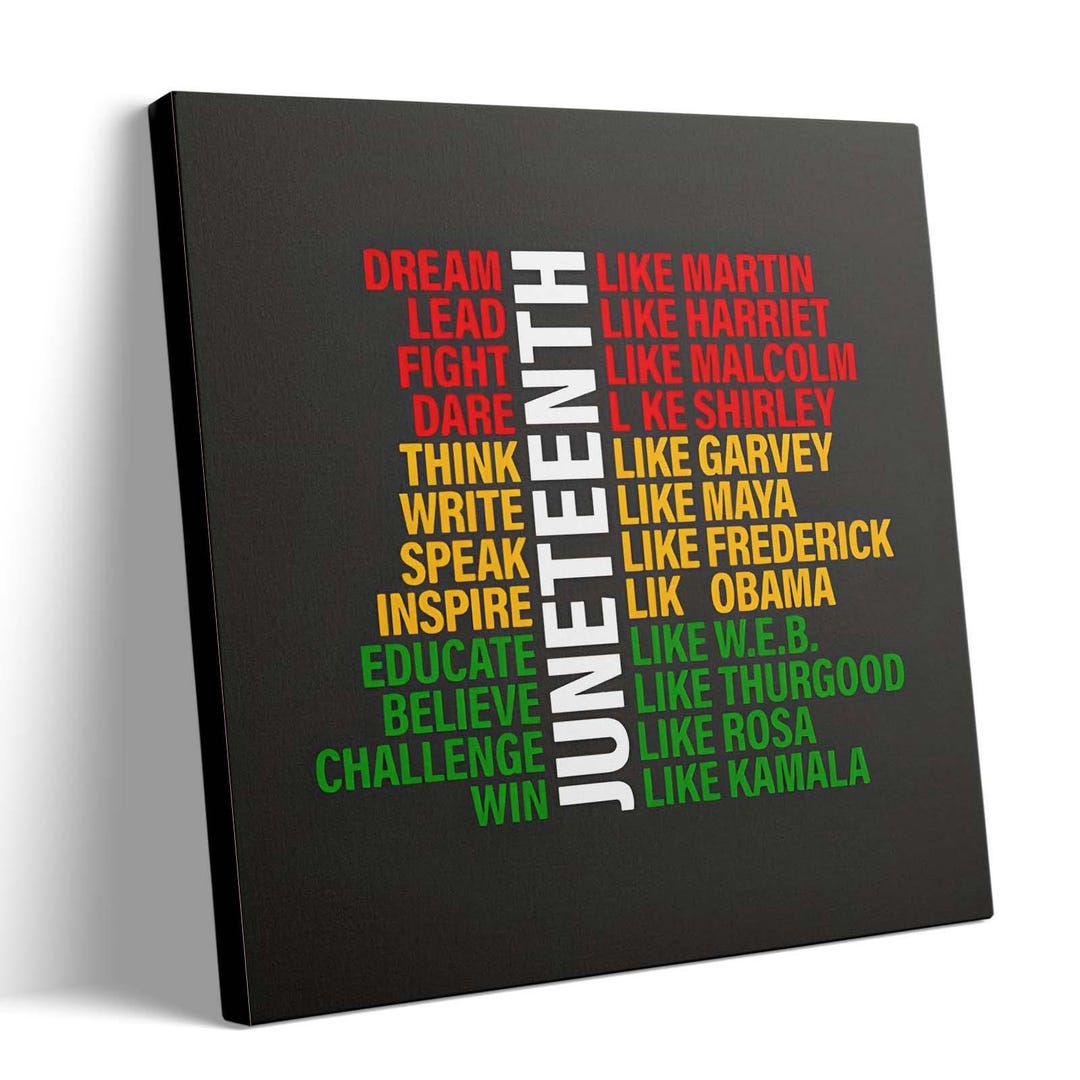 Colorful Juneteenth Celebration Framed Poster With Civil Rights Leaders ...