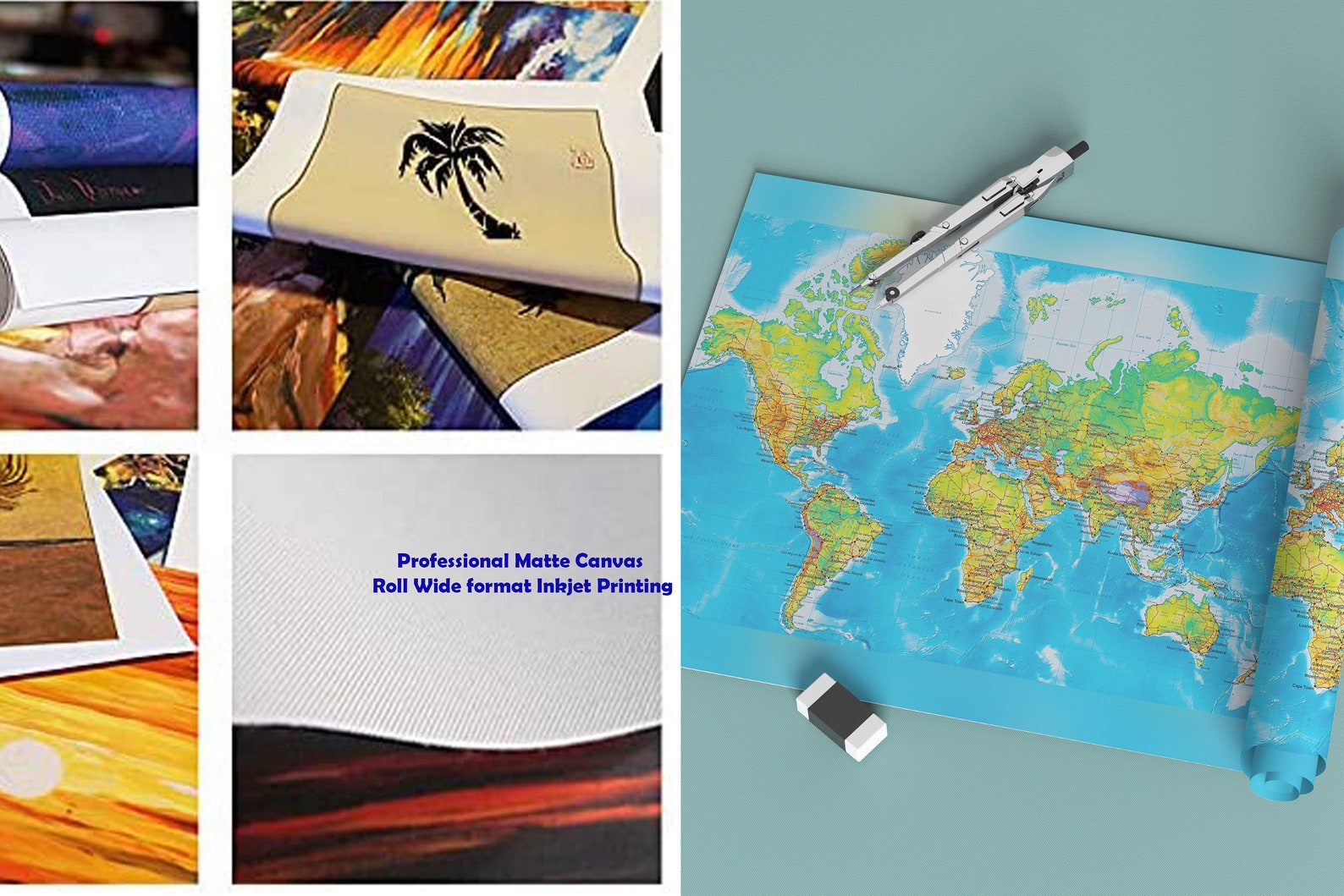 World Classic Premier Wall Map Poster Canvas Prints Wall Art - Etsy