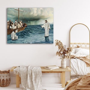 Jesus Pictures Wall Decor Christian Wall Art Save Me Hand of God Canvas ...