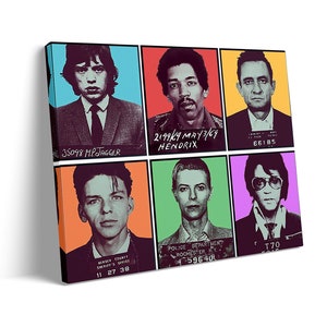 Mugshot Poster Music Canvas Poster Print Mugshot Framed Wall Art Décor ...