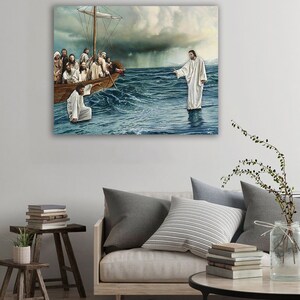 Jesus Pictures Wall Decor Christian Wall Art Save Me Hand of God Canvas ...