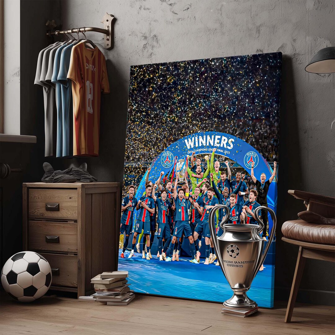 Soccer Poster for Paris Saint-germain Fans PSG UCL 2025 Champions Team ...