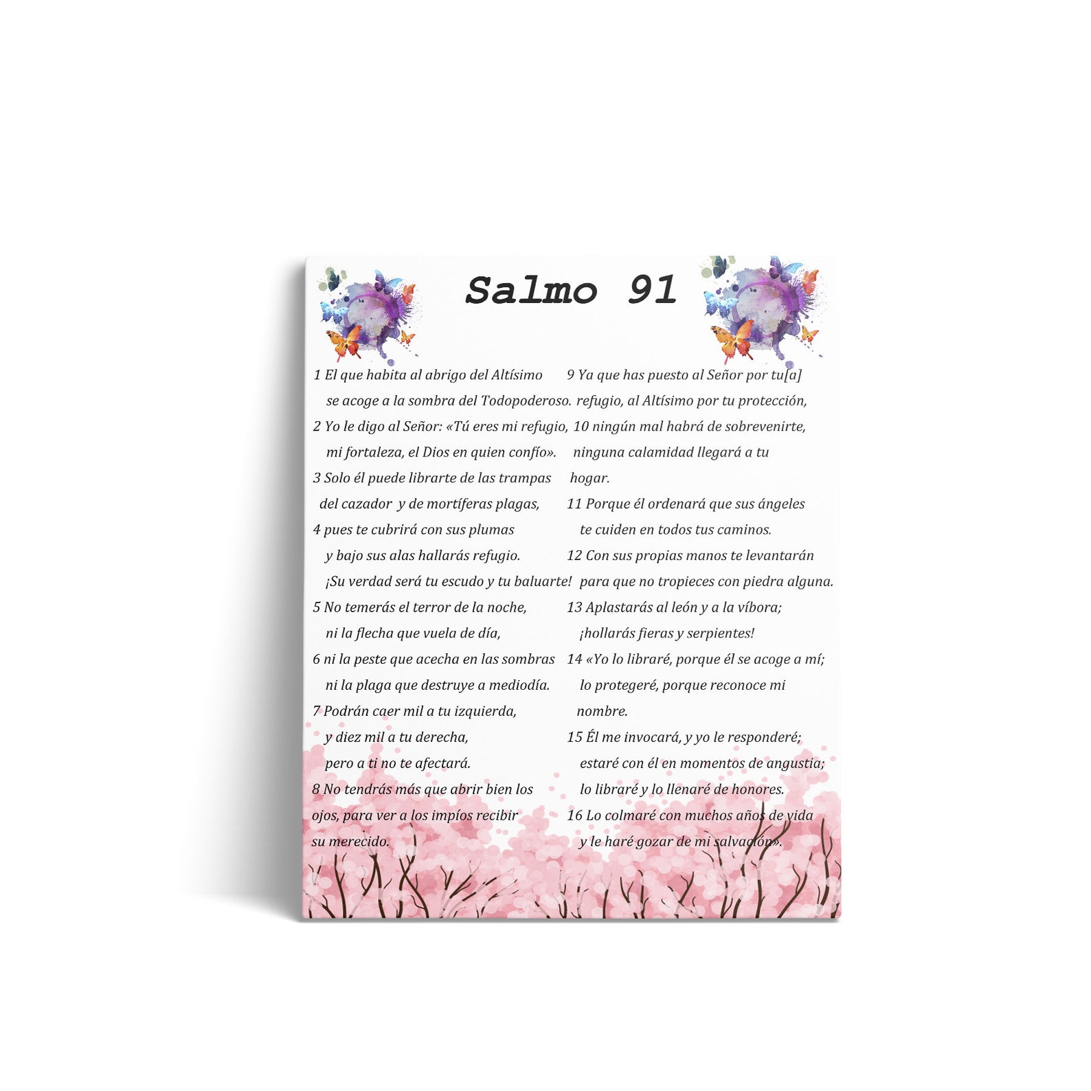 Salmo 91 En Español Para Pared Psalm 91 Wall Art Cuadros - Etsy