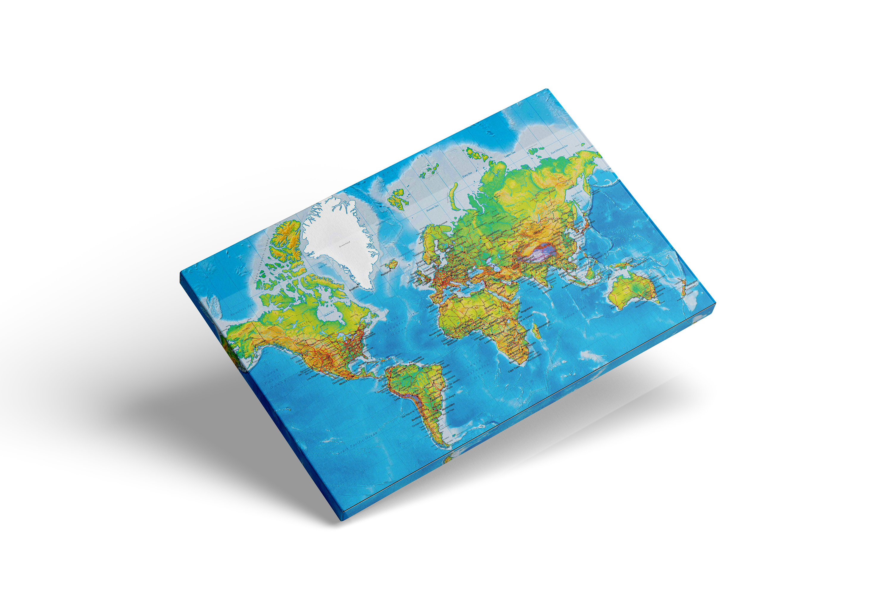 World Classic Premier Wall Map Poster Canvas Prints Wall Art - Etsy