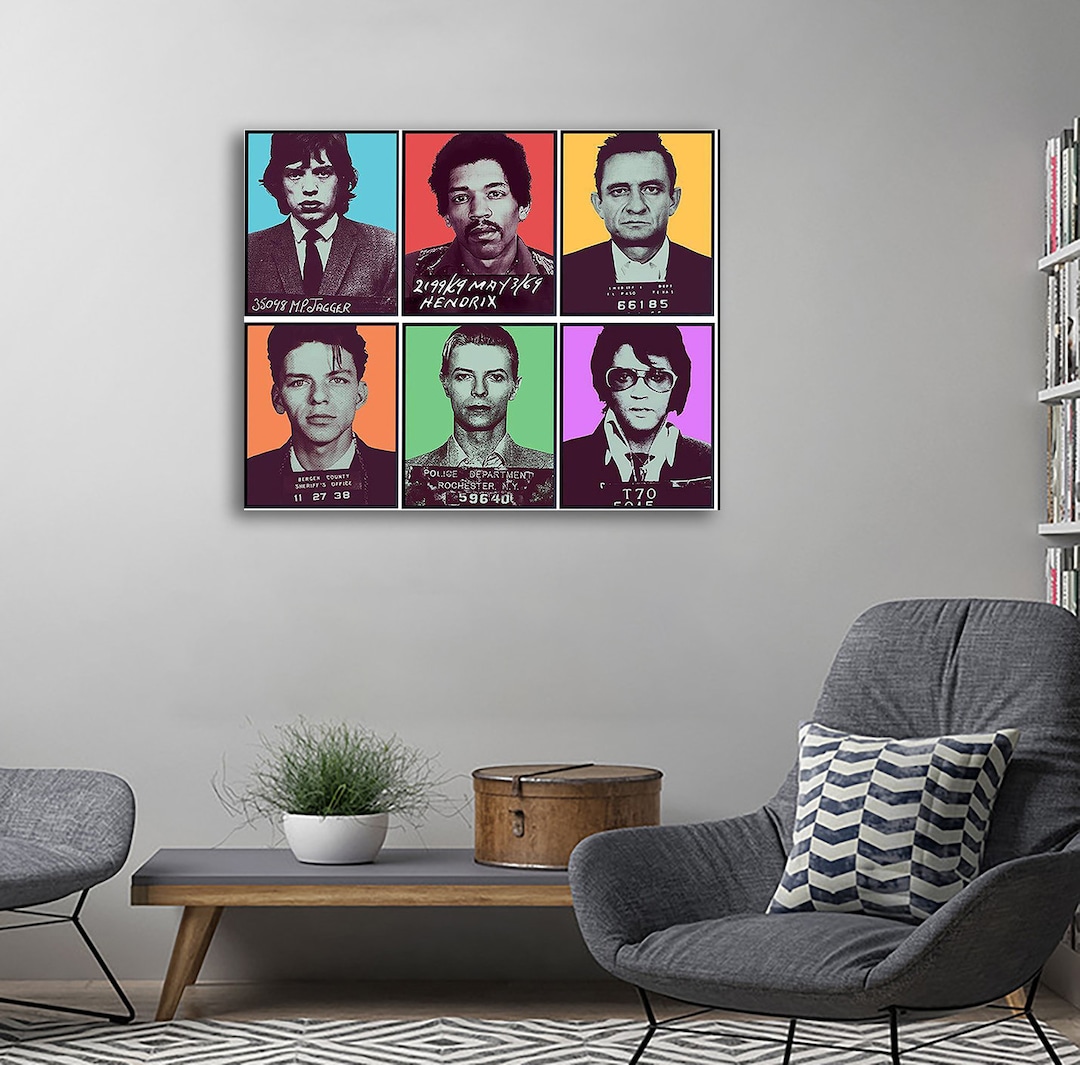 Mugshot Poster Music Canvas Poster Print Mugshot Framed Wall Art Décor ...