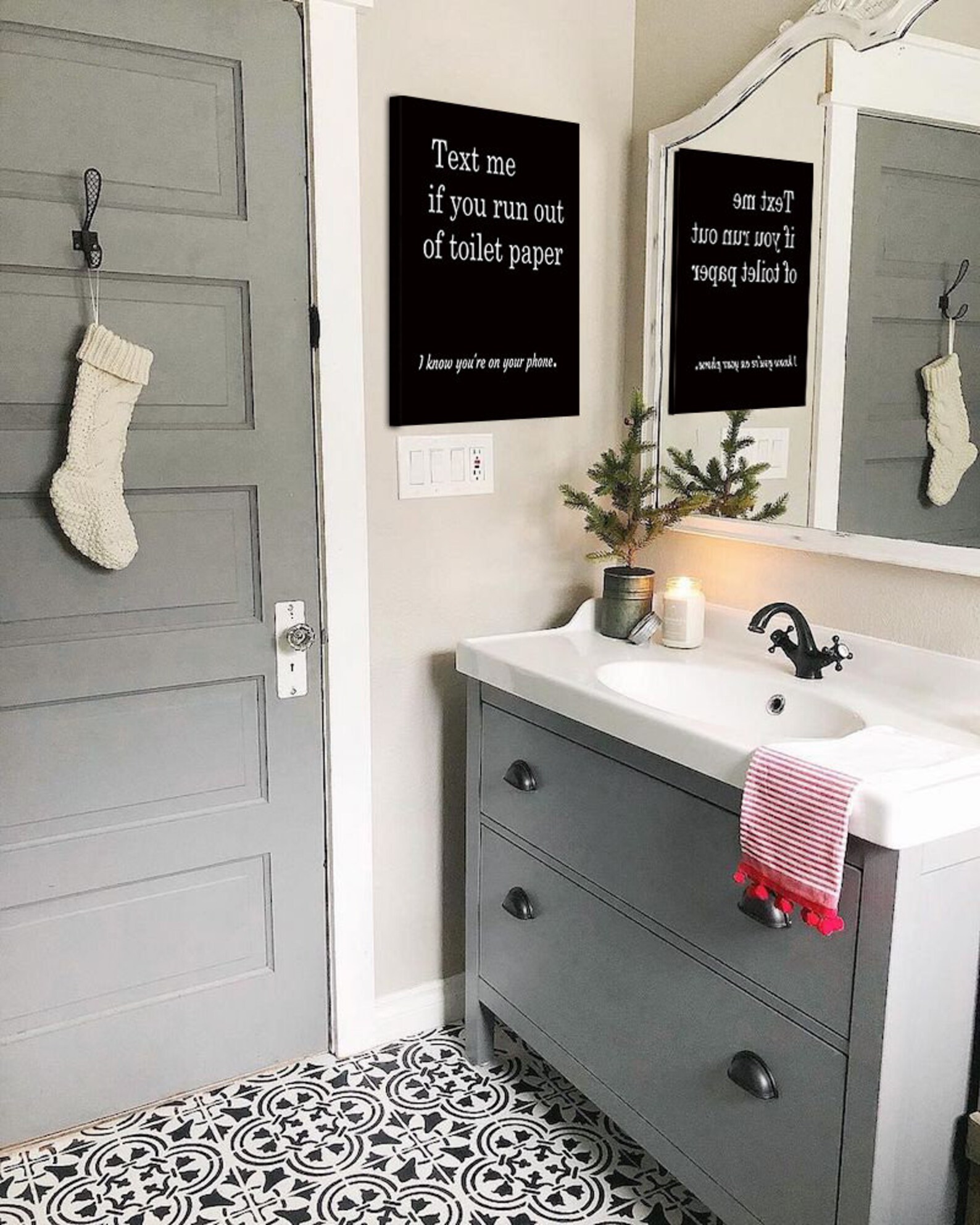 Bathroom Décor Wall Art Funny Bathroom Signs and Restroom | Etsy