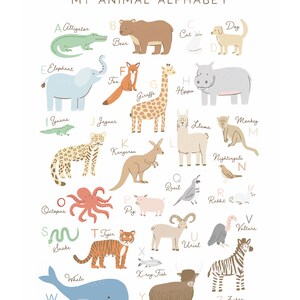 My Animal Alphabet Canvas Poster - Educational Posters for Toddlers ...