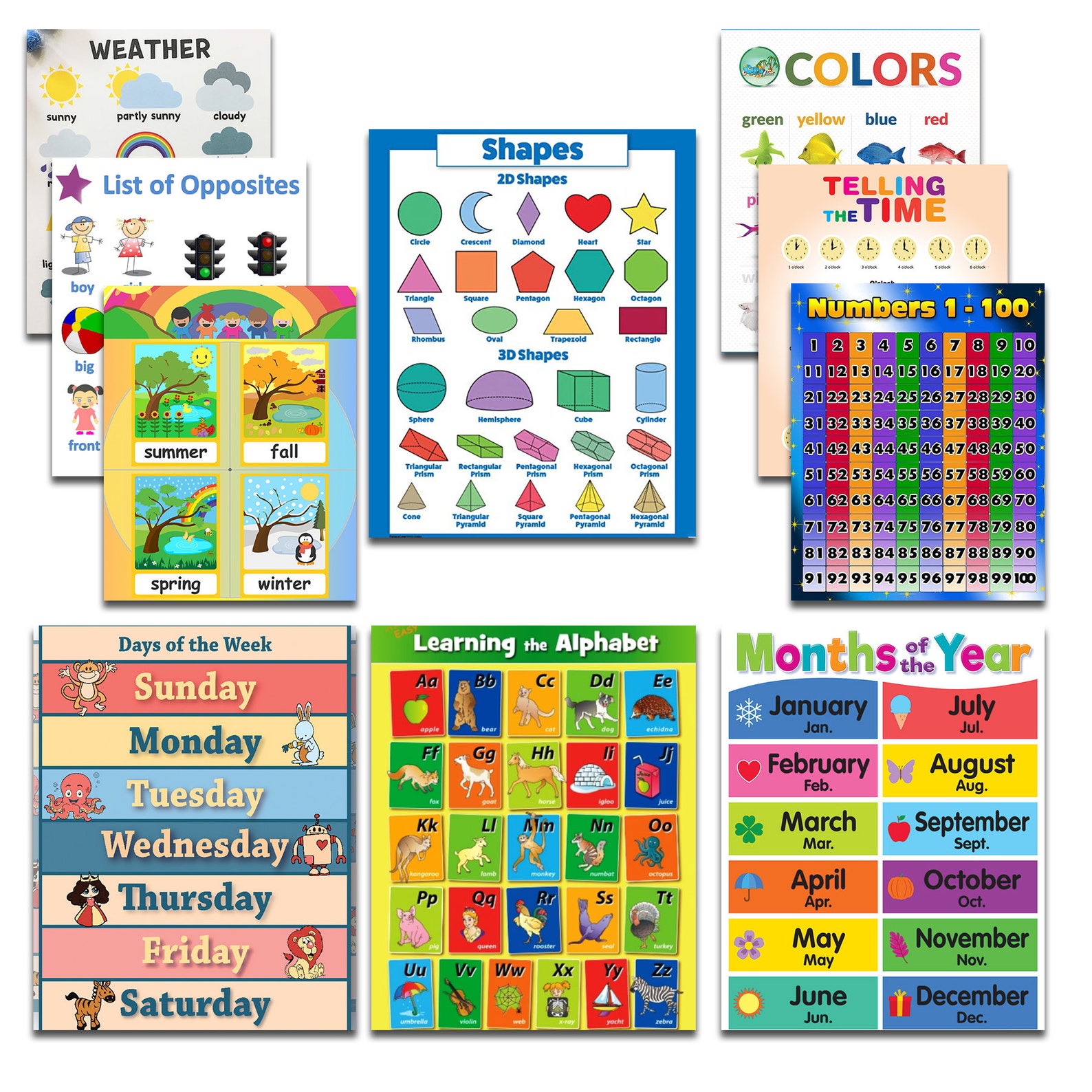 My Animal Alphabet Canvas Poster - Educational Posters for Toddlers ...